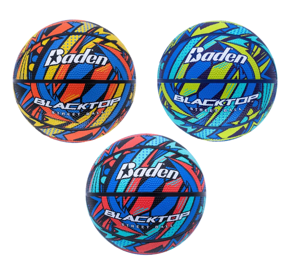 Blacktop Mini Rubber Basketball 3 Pack Set – Baden Sports